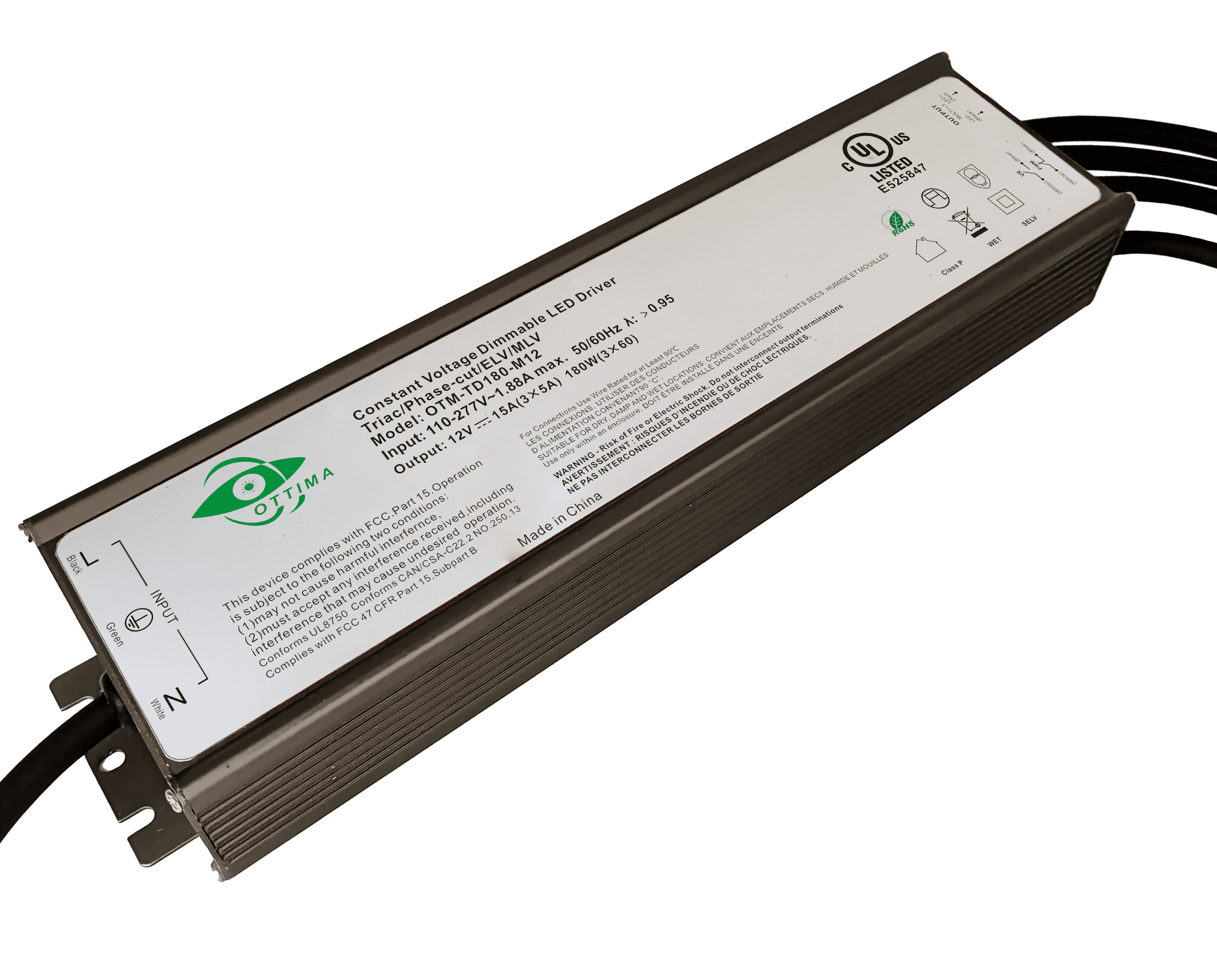 LED Driver OTM TD180 M12 180W 12V Led Light Driver Justleddriver LED Driver OTM TD180 M12 180W 12V Led Light Driver Justleddriver